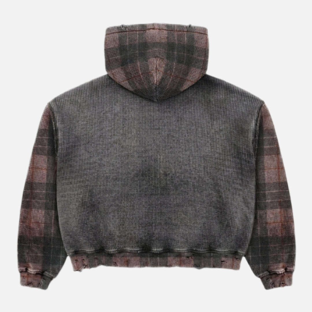 VIVET Layered Zip Hoodie – Ash Pink